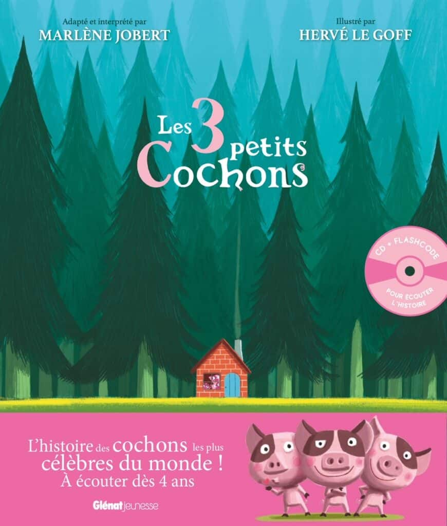 Les trois petits cochons, livre-audio avec Marlène Jobert (Glénat Jeunesse)